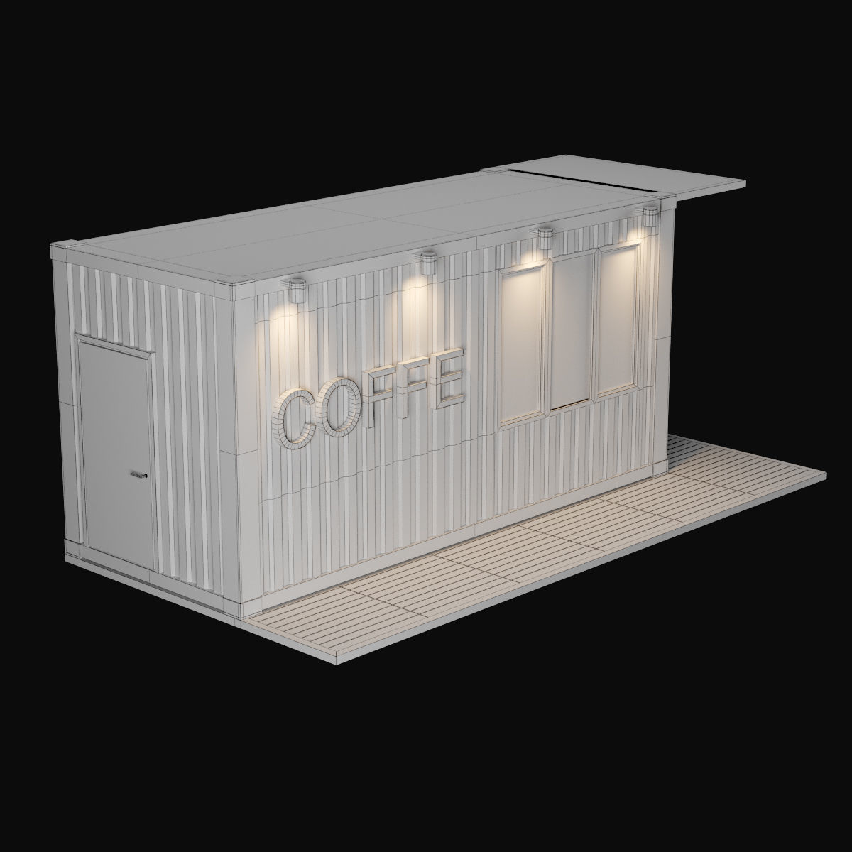 Container Cafe 1 3D model | CGTrader