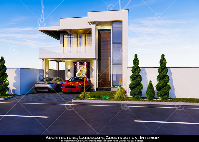 3D model House Exterior Model Renderings VR / AR / low-poly | CGTrader