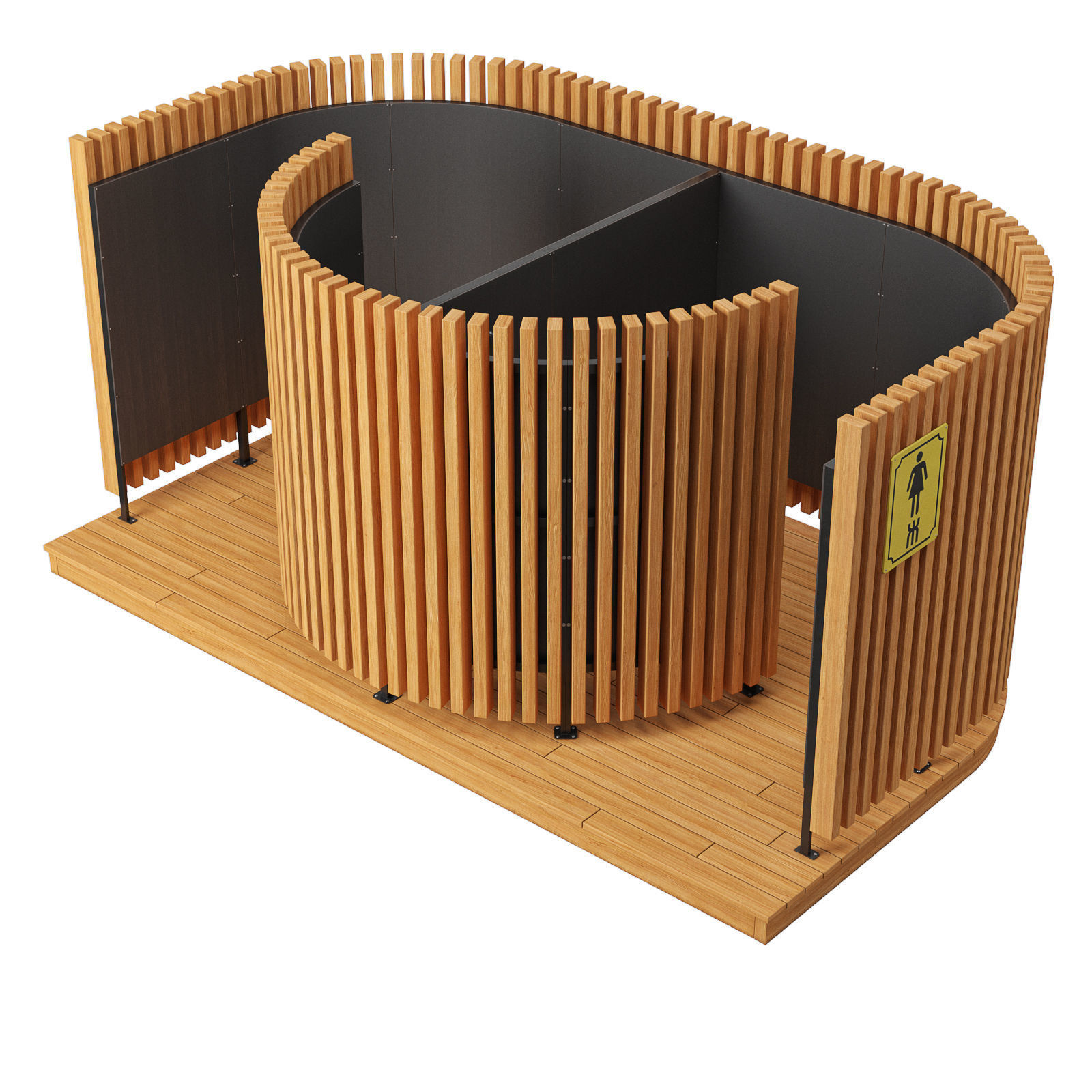 Beach changing room 3D model | CGTrader