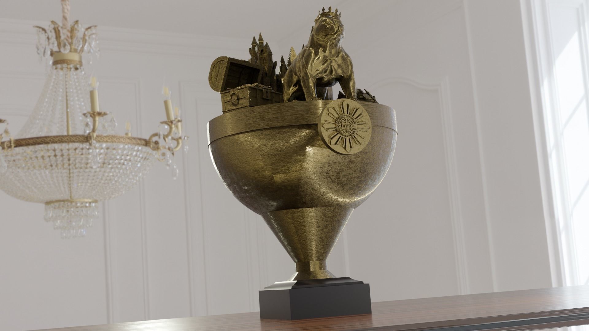 American Bully Trophy 3D model 3D printable | CGTrader