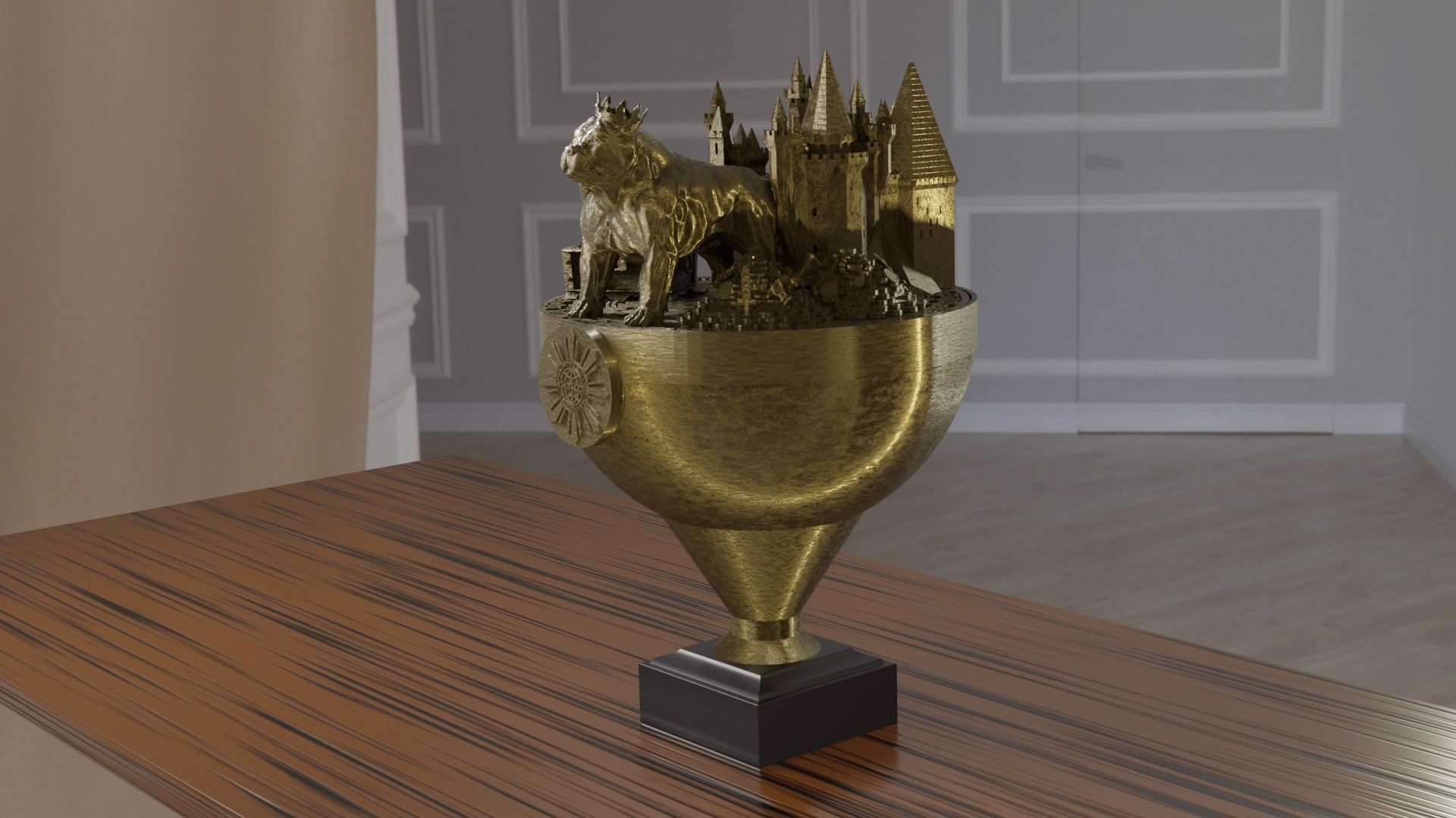 American Bully Trophy 3D model 3D printable | CGTrader