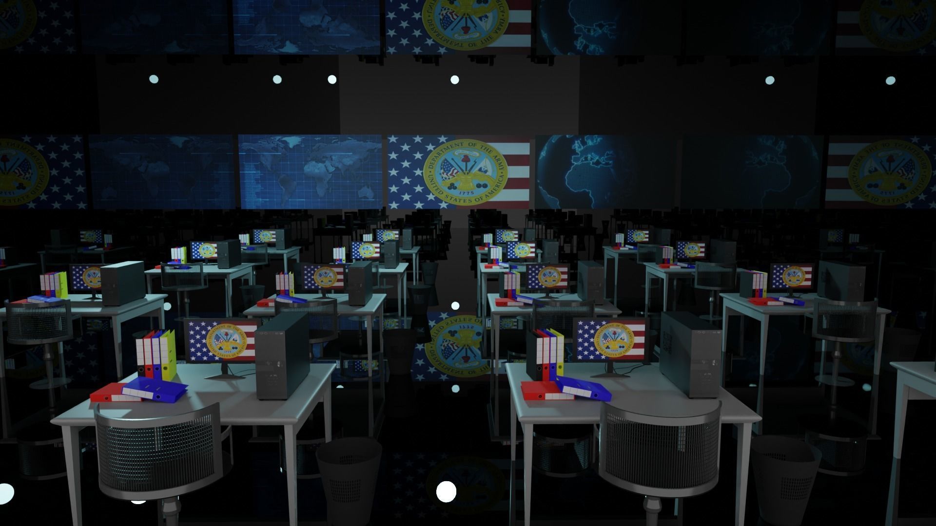 Military Control Room 3D model | CGTrader