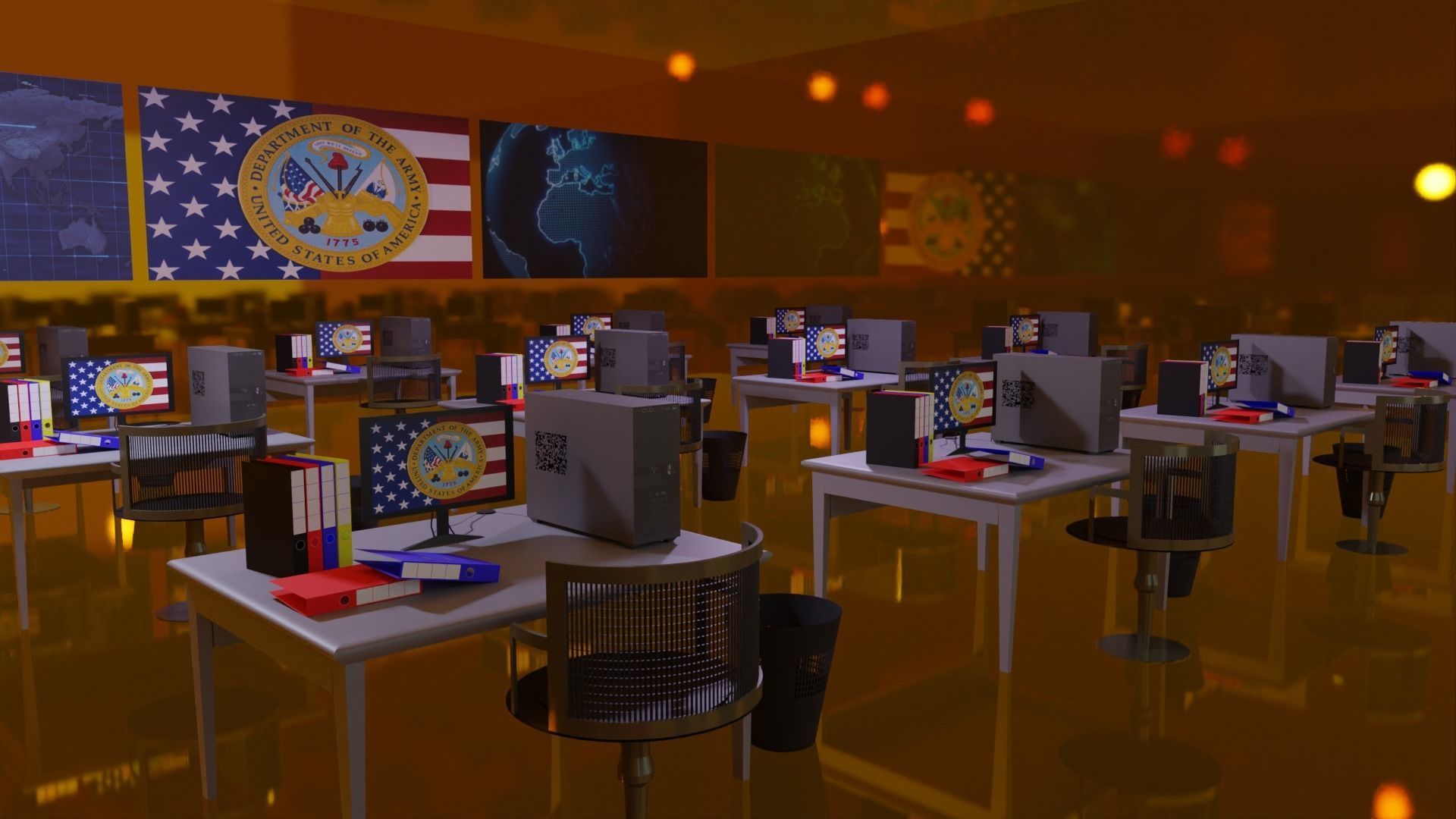 3D model Military Control Room VR / AR / low-poly | CGTrader