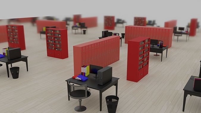 3D model Office Interior VR / AR / low-poly | CGTrader