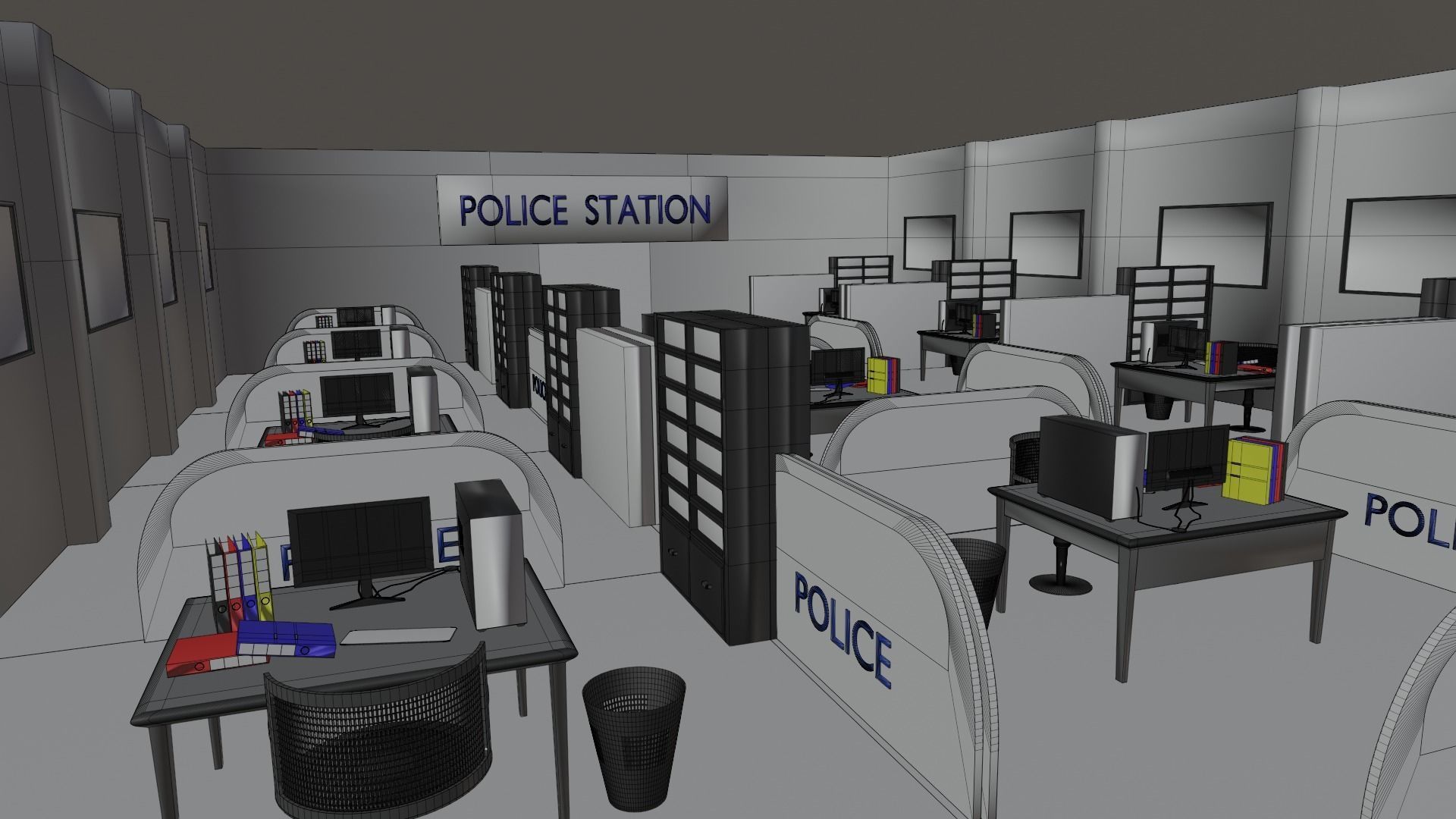 3D model Police Station Interior VR / AR / low-poly | CGTrader