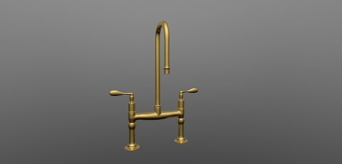 a golden tap 3D model | CGTrader