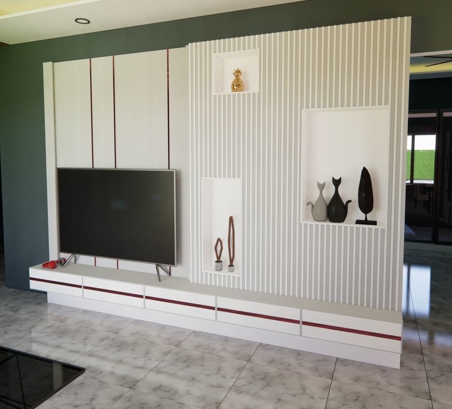 3D model TV UNIT MODERN DESIGN VR / AR / low-poly | CGTrader