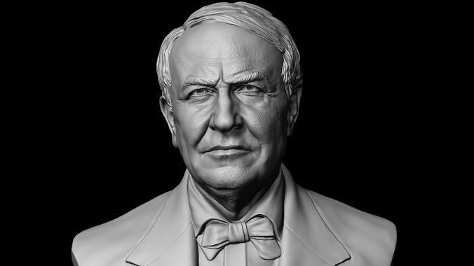 Thomas Edison 3D model 3D printable | CGTrader