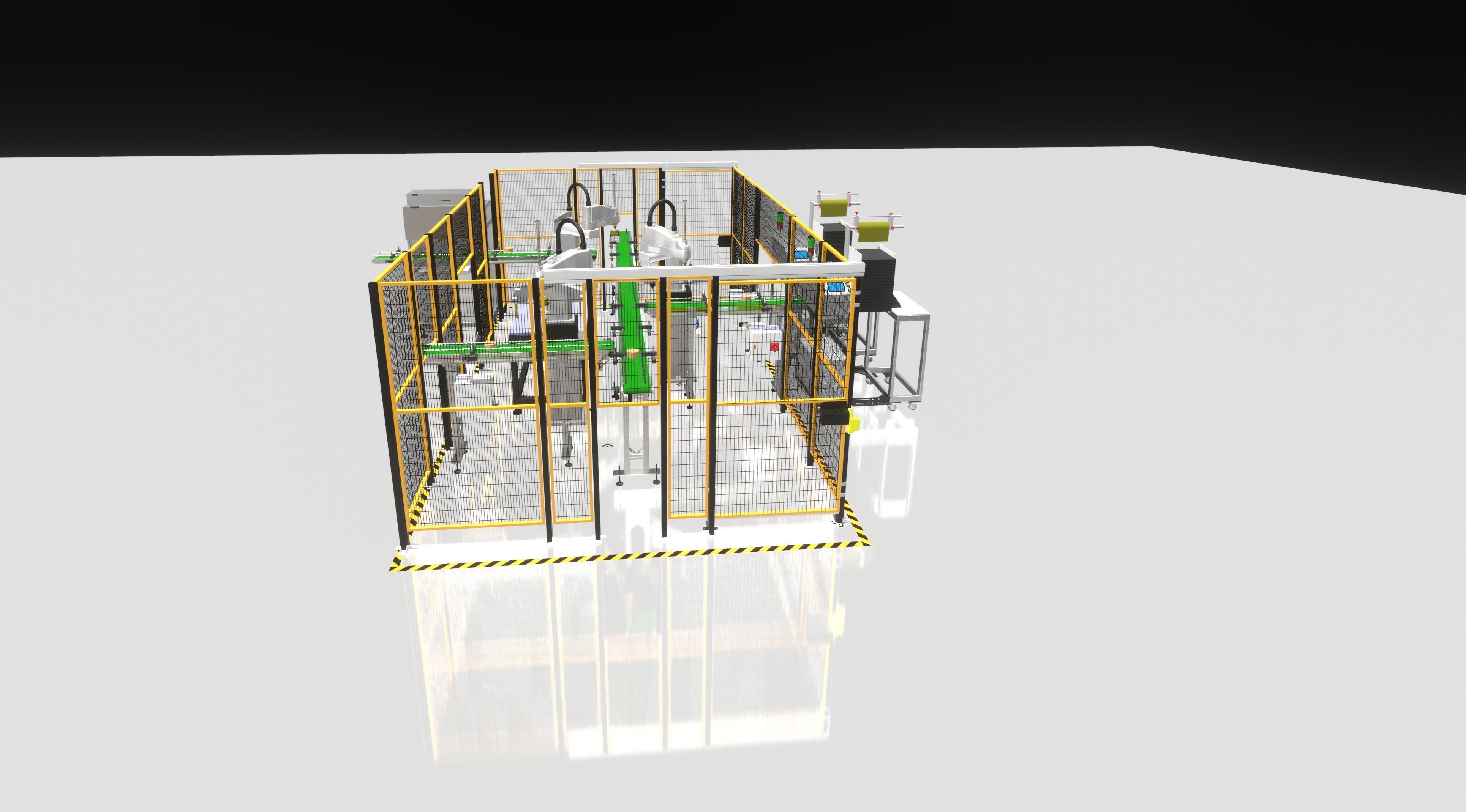 FULL - Line Pick And Place Scara Robot 3D model animated | CGTrader