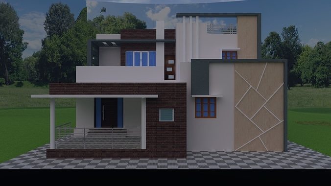 3D model Elevation 4side view VR / AR / low-poly | CGTrader