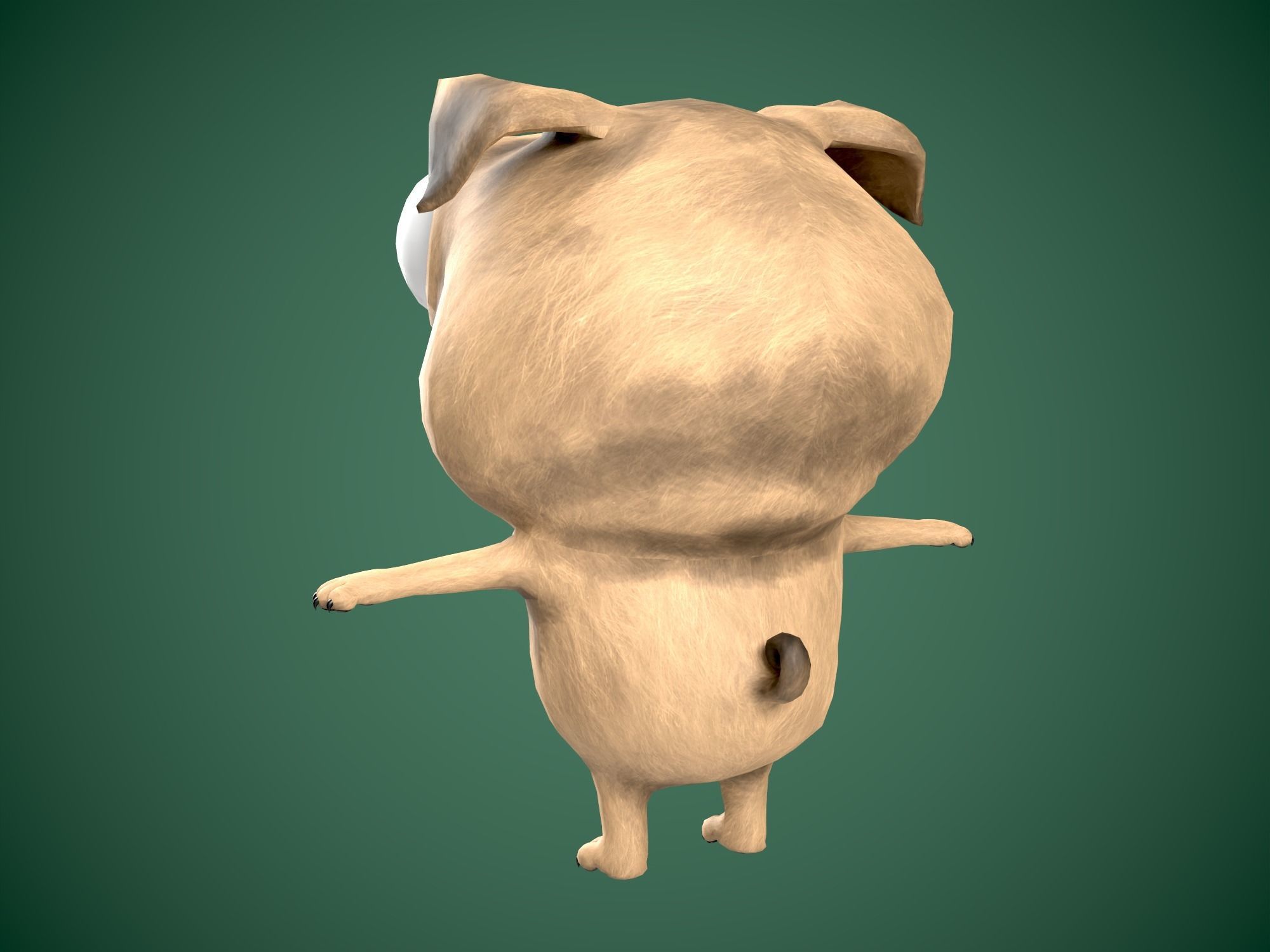 3D model Cute Mops dog VR / AR / low-poly | CGTrader