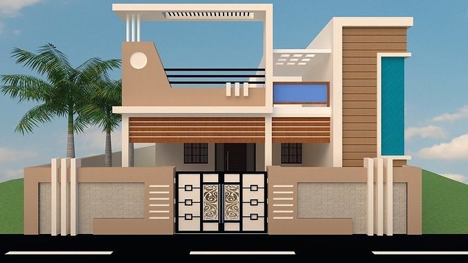 3D model Portico Elevation VR / AR / low-poly | CGTrader