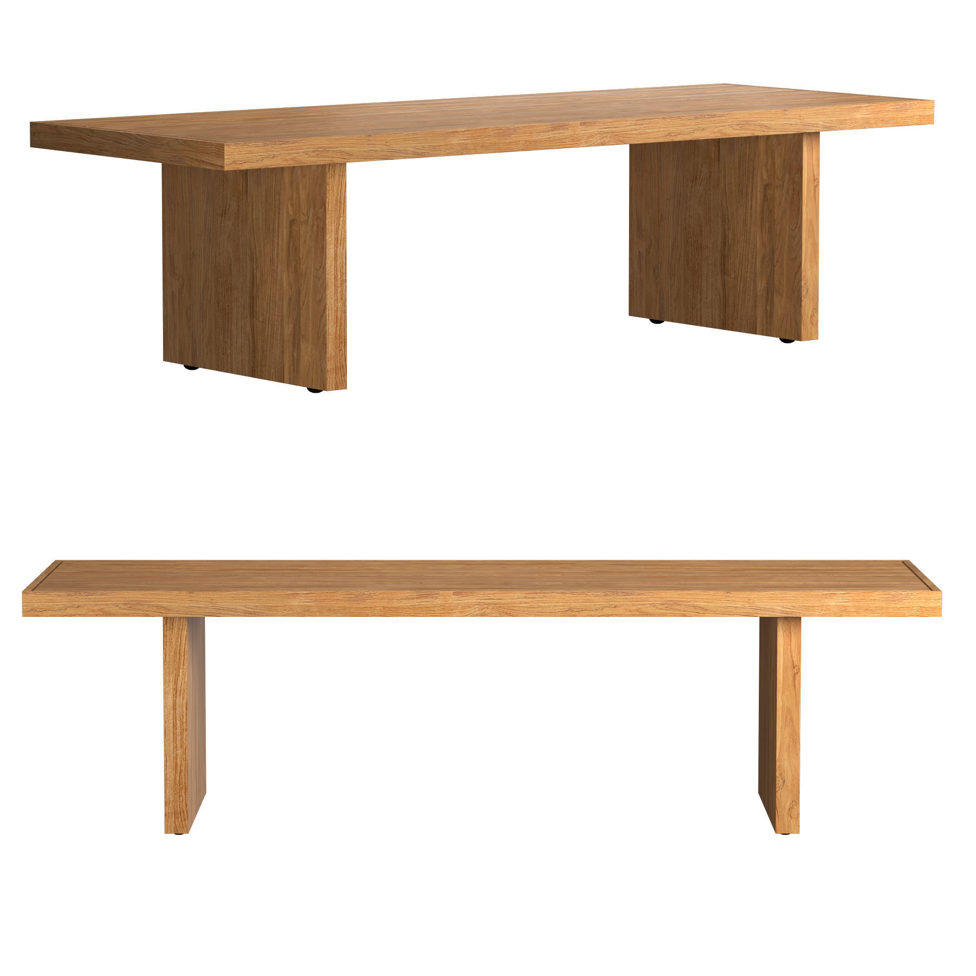 CAPE TOWN TEAK RECTANGULAR DINING TABLE 3D model | CGTrader