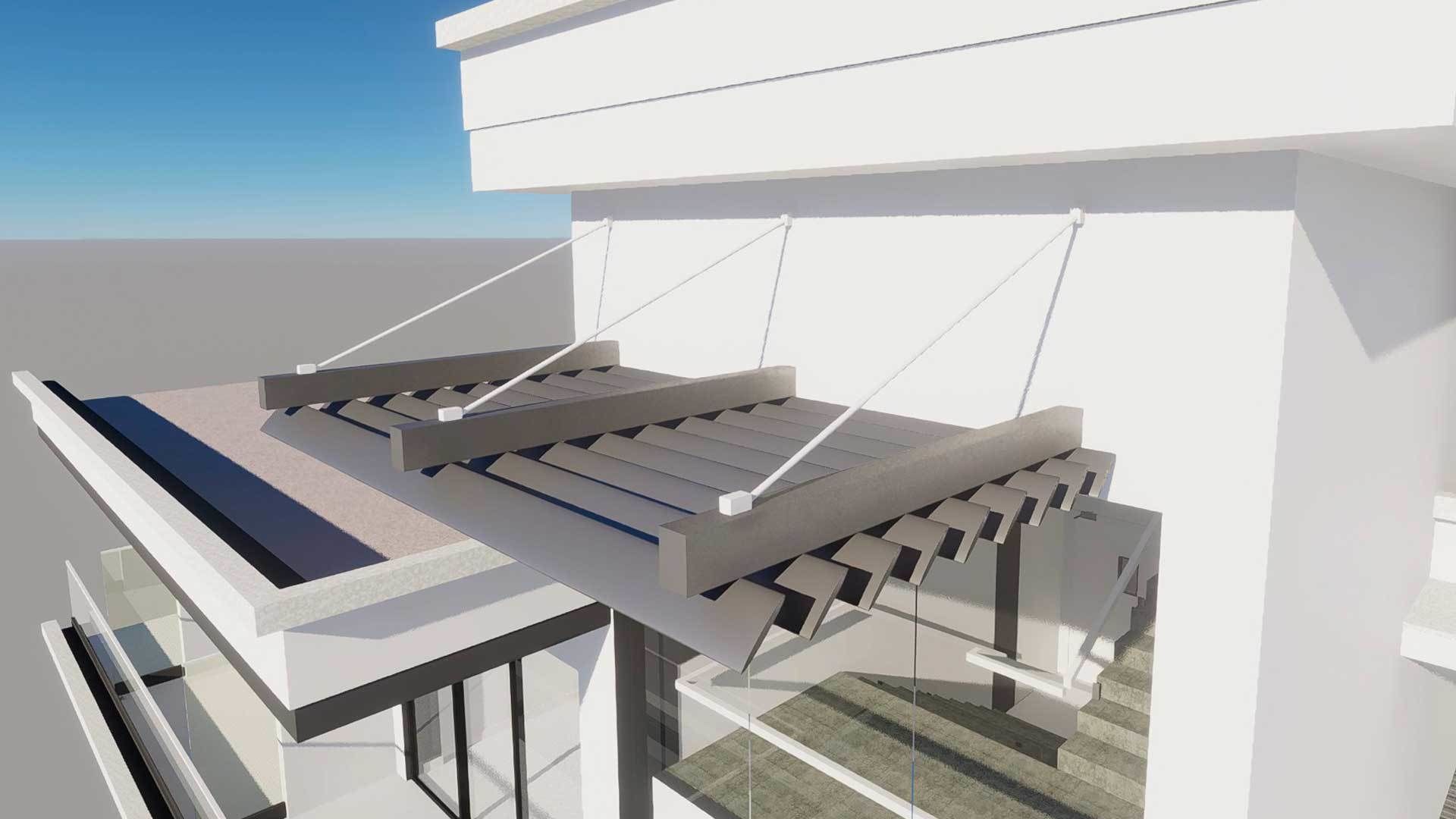 Overhang Sun Shade Louvres Cover 3D model | CGTrader