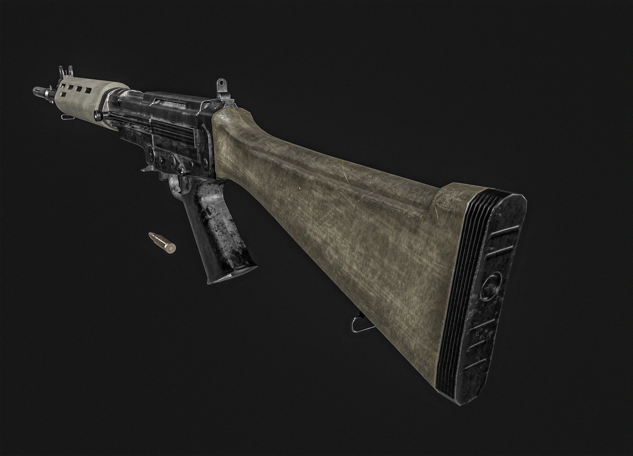 3D model FN FAL Rifle VR / AR / low-poly | CGTrader