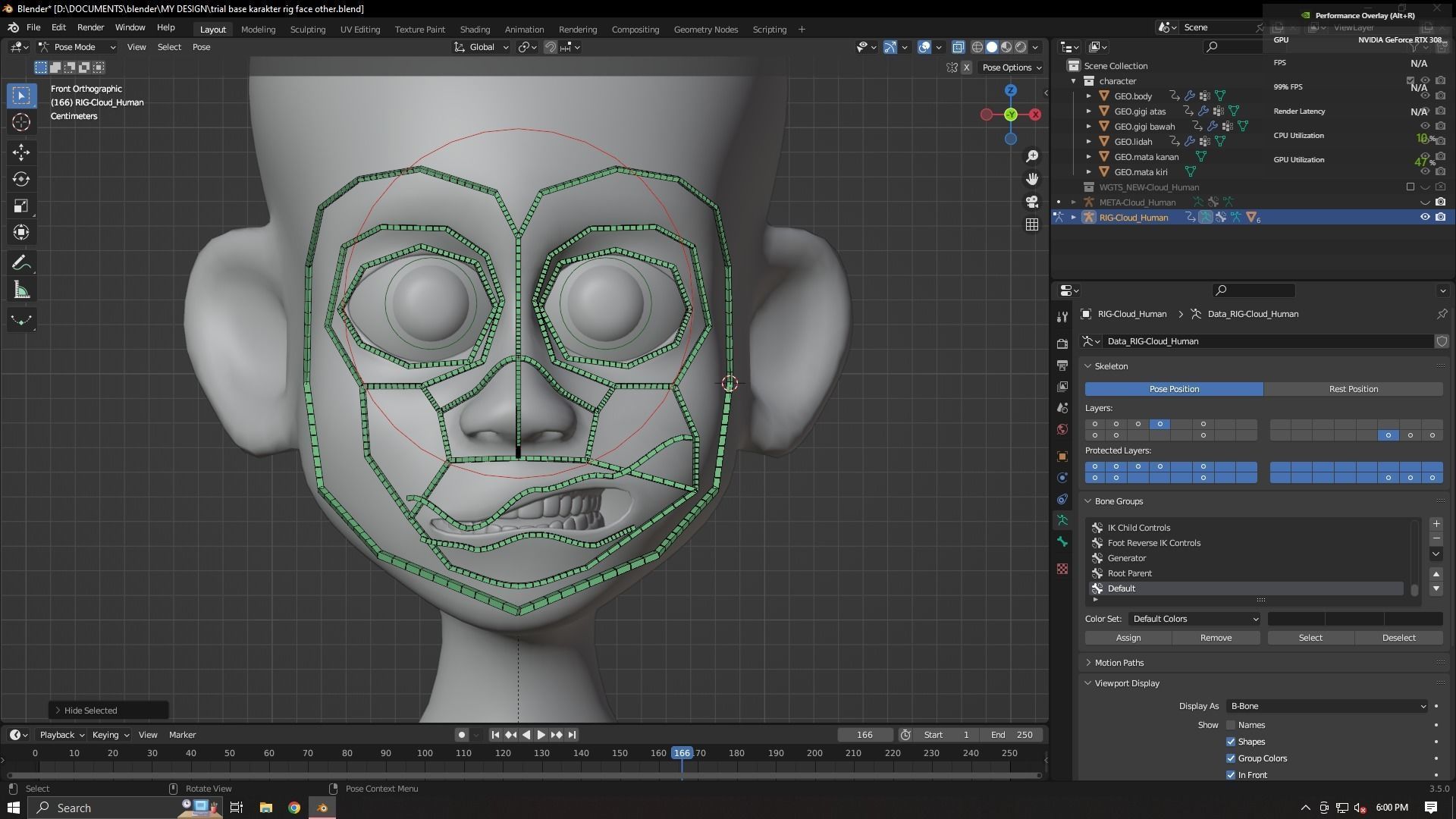 base human full rig 3D model rigged | CGTrader