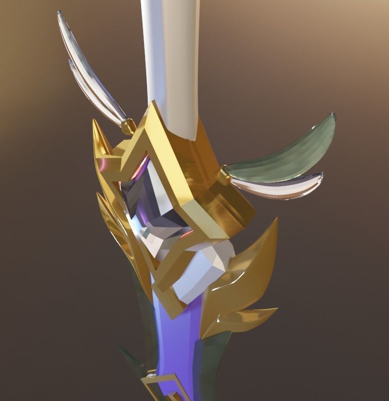 Sword of Ekko Star Guardian 3D Print Model 3D model 3D printable | CGTrader