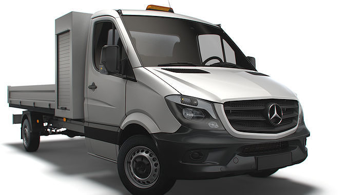 Mercedes Benz Sprinter Single Cab Tipper Toolpod 2018 3D model | CGTrader