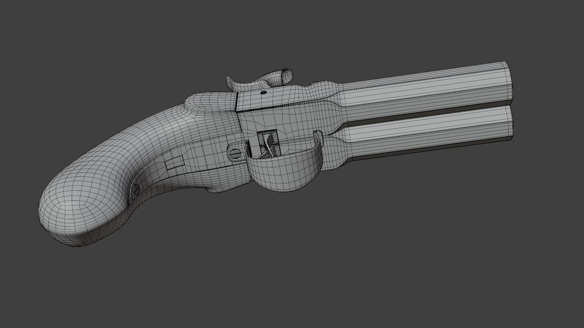 Double Barrel Derringer 3D model | CGTrader