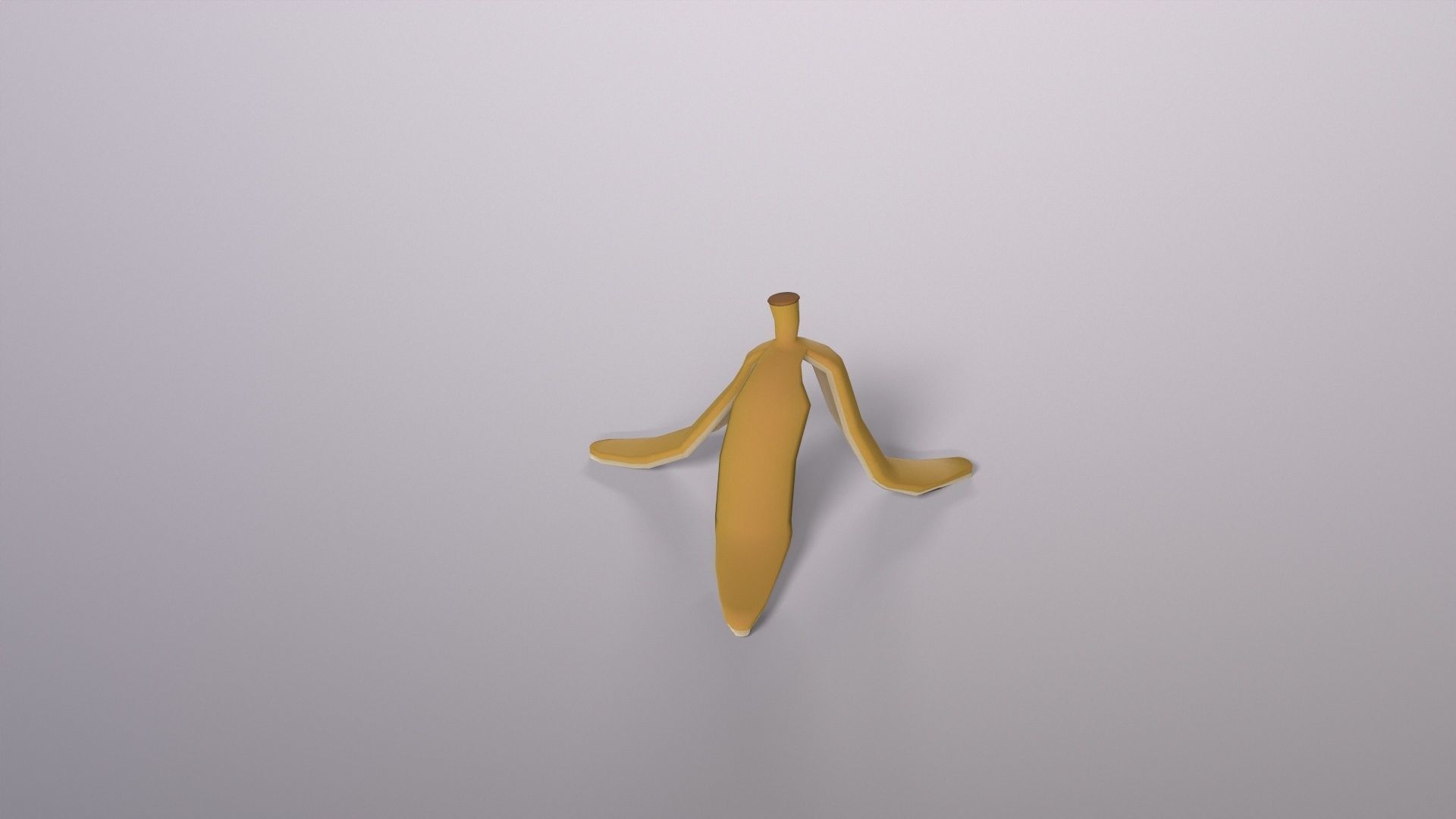 3D model Cartoon stylized banana peel lowpoly skin asset VR / AR / low ...
