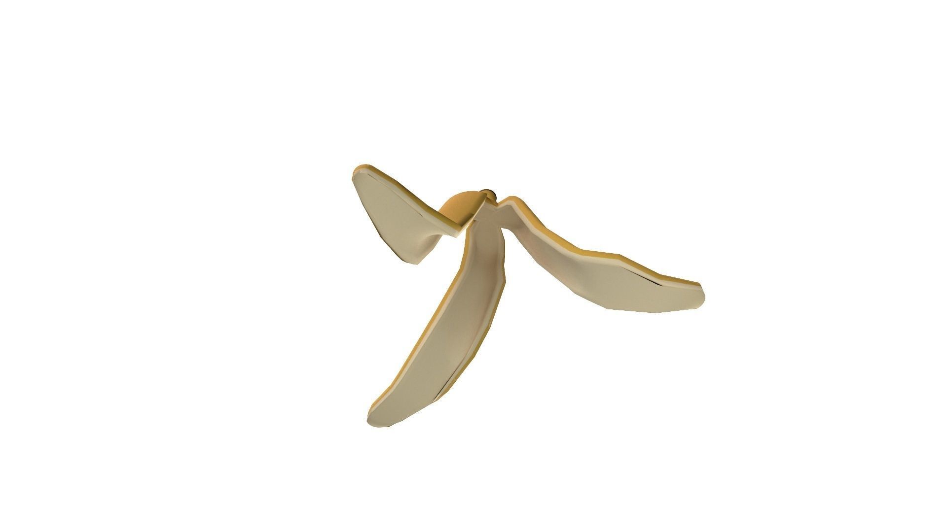 3D model Cartoon stylized banana peel lowpoly skin asset VR / AR / low ...
