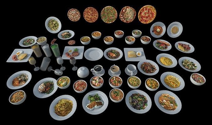 3D model Food Prop Pack VR / AR / low-poly | CGTrader