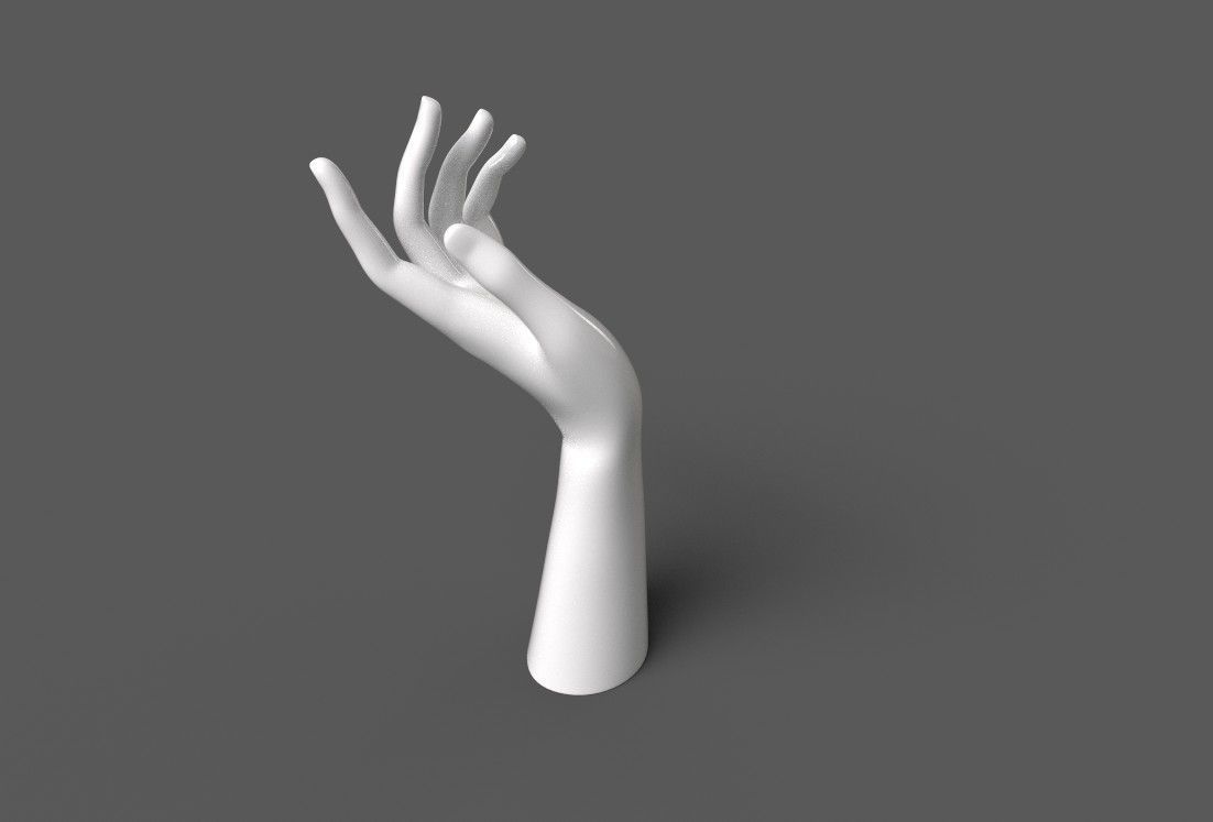 Female Left Hand Mannequin 3D model 3D printable | CGTrader
