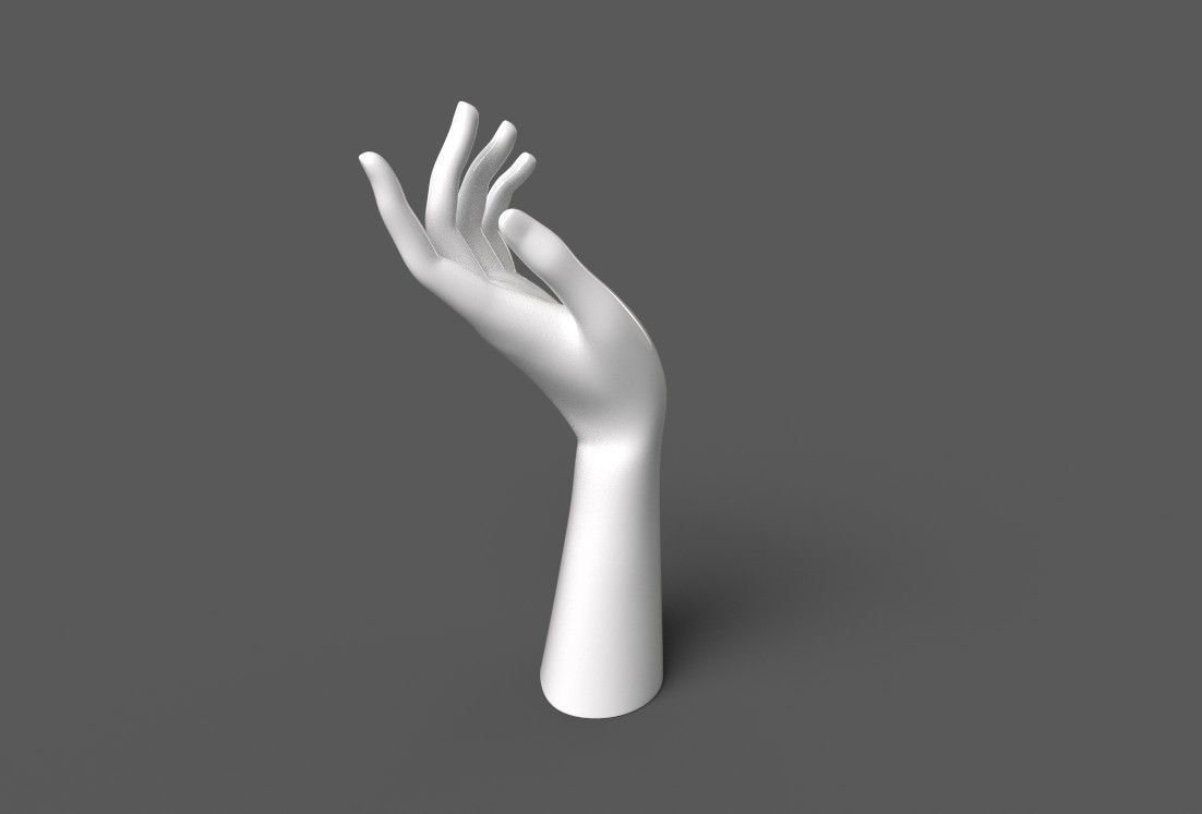 Female Left Hand Mannequin 3D model 3D printable | CGTrader