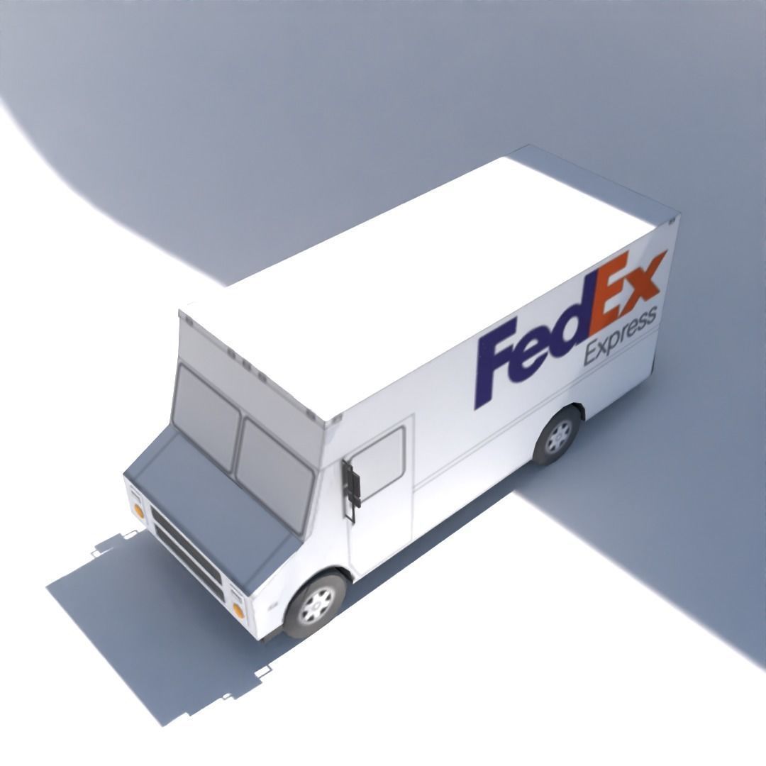 3D model FedEx van lowpoly VR / AR / low-poly | CGTrader
