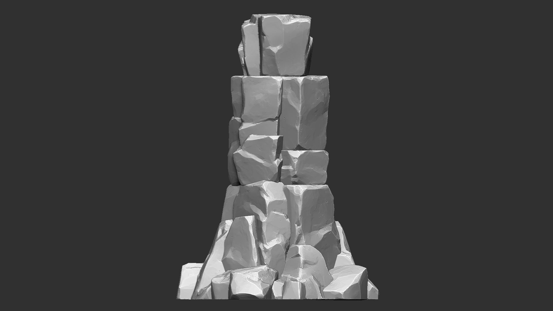 3D model of stone columns Zbrush sculpt 3D model | CGTrader
