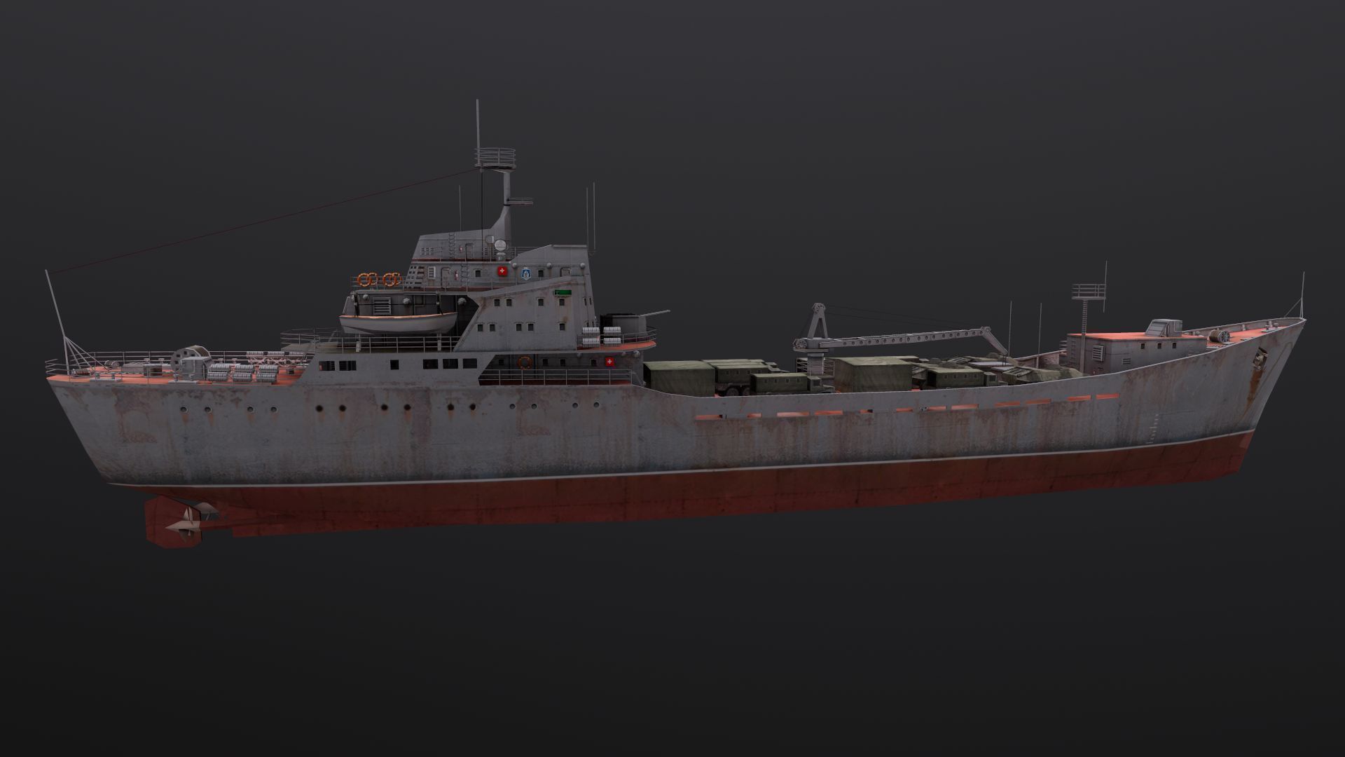 3D model Alligator-class landing ship VR / AR / low-poly | CGTrader