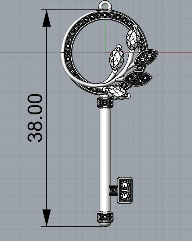 Tiffany Victoria Key Pendant 3D print model 3D model 3D printable ...