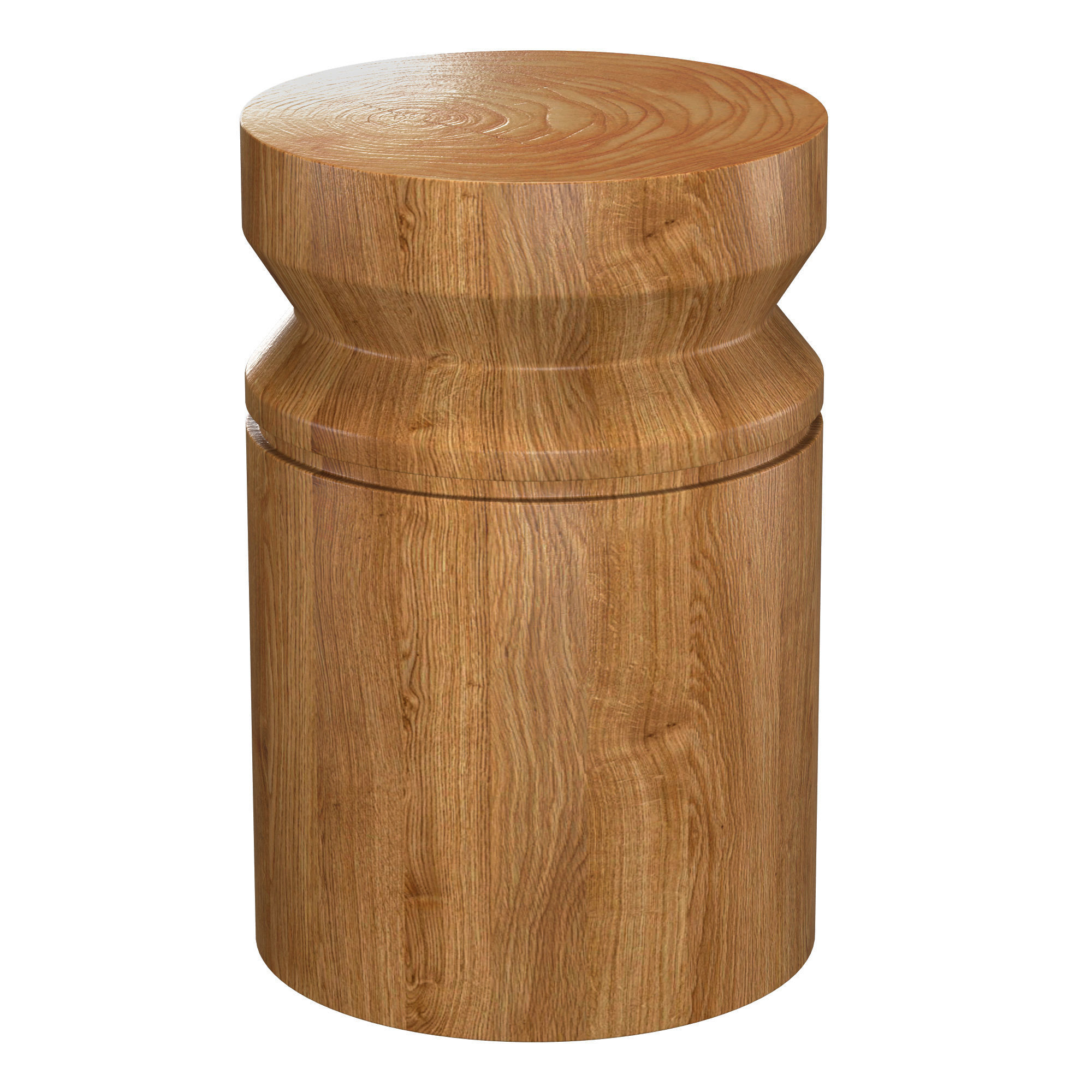 AVA TEAK SPOOL SIDE TABLE 3D model | CGTrader