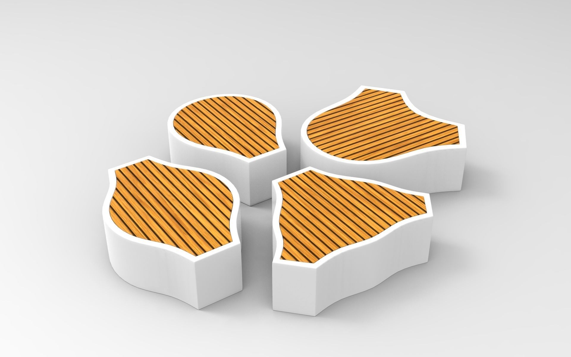 3D model Mongo Modular Seating VR / AR / low-poly | CGTrader