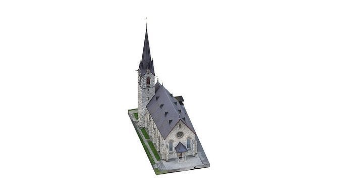 Catholic church 3D model rigged | CGTrader