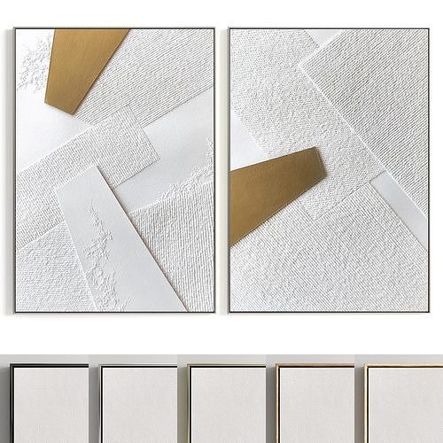 3D model Plaster Two Photo Frame 182 VR / AR / low-poly | CGTrader