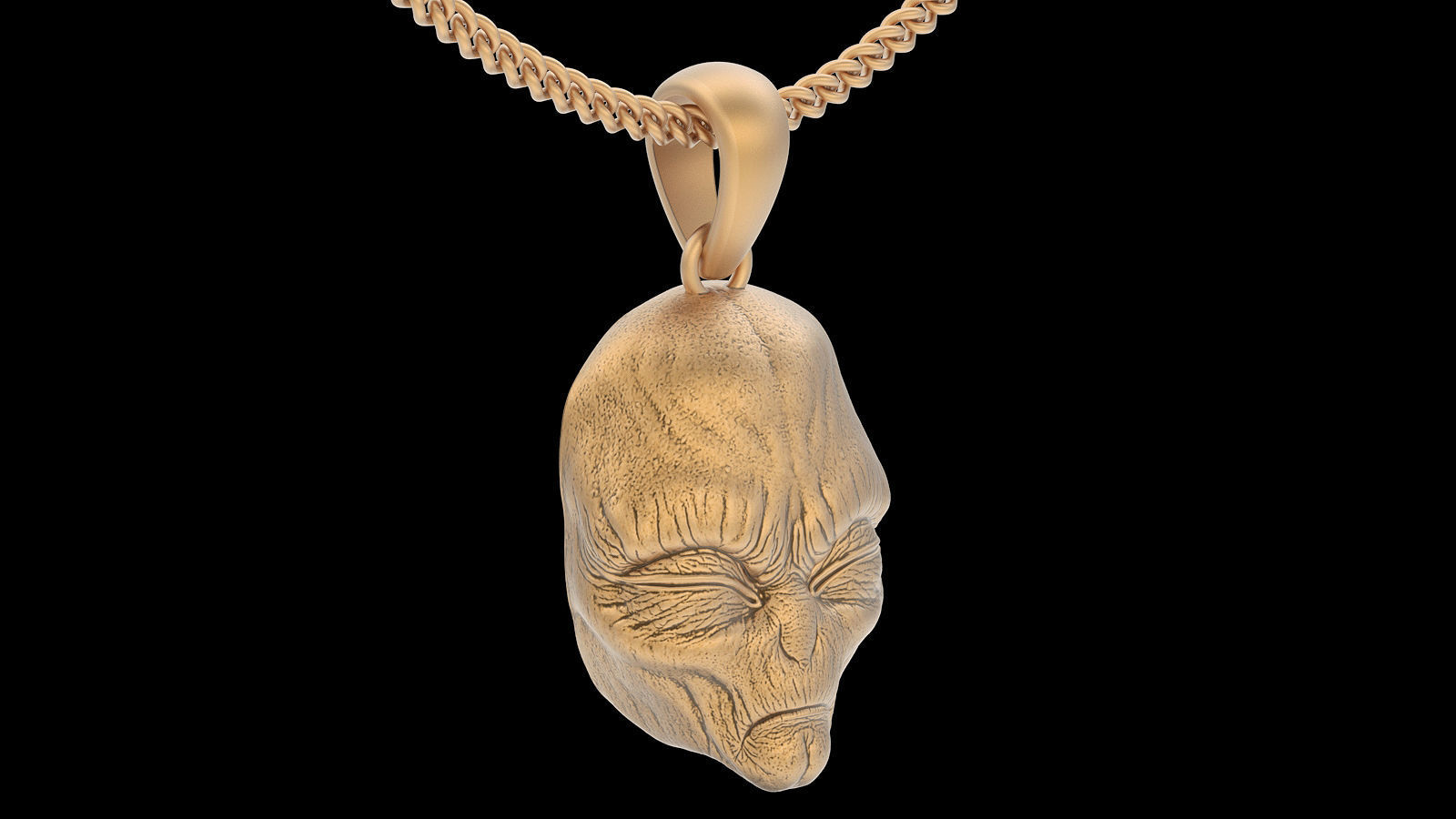 Alien pendant silver gold printable jewelry 3D model 3D model 3D ...