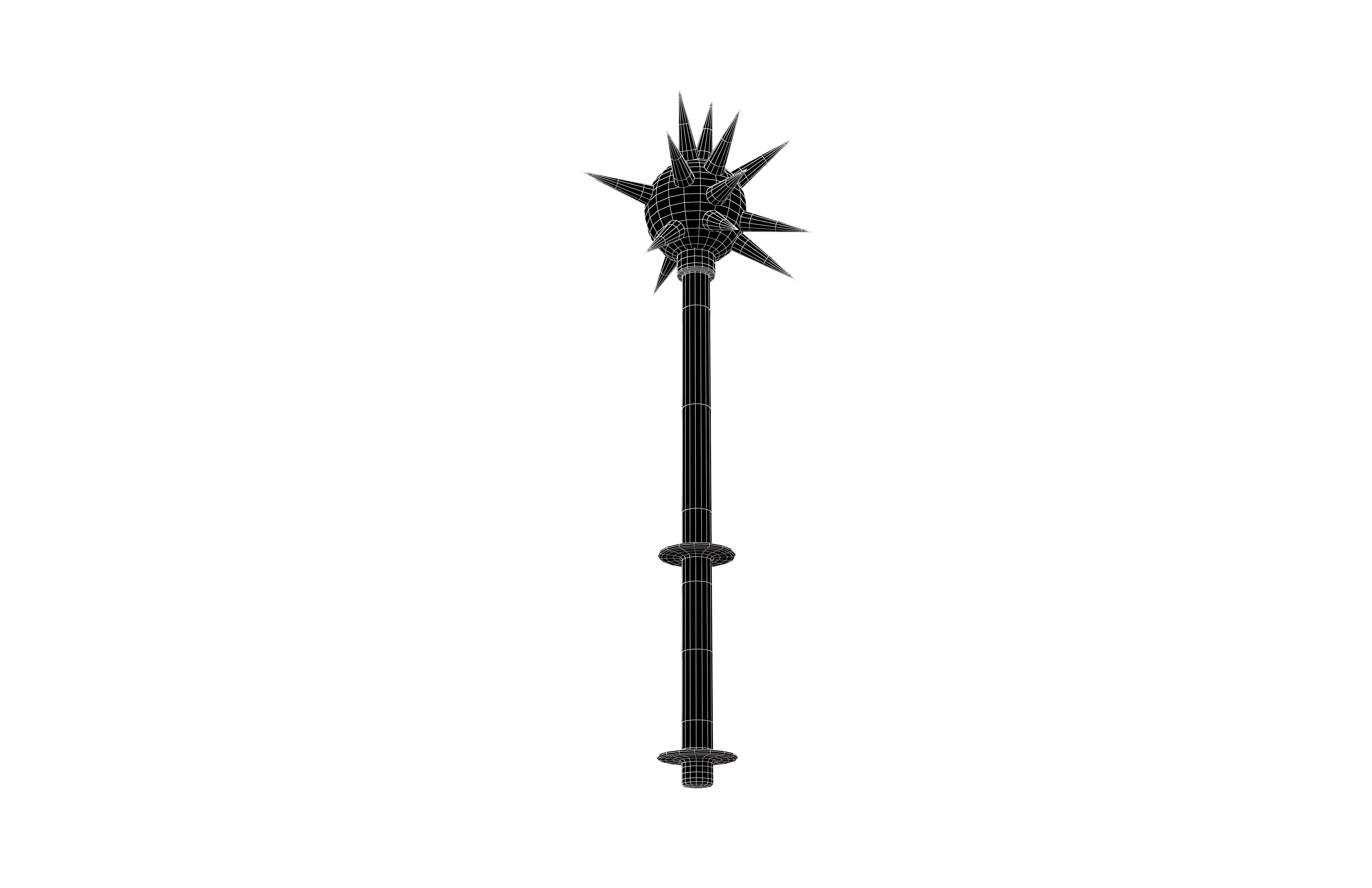3D model Morning Star Weapon v1 010 VR / AR / low-poly | CGTrader