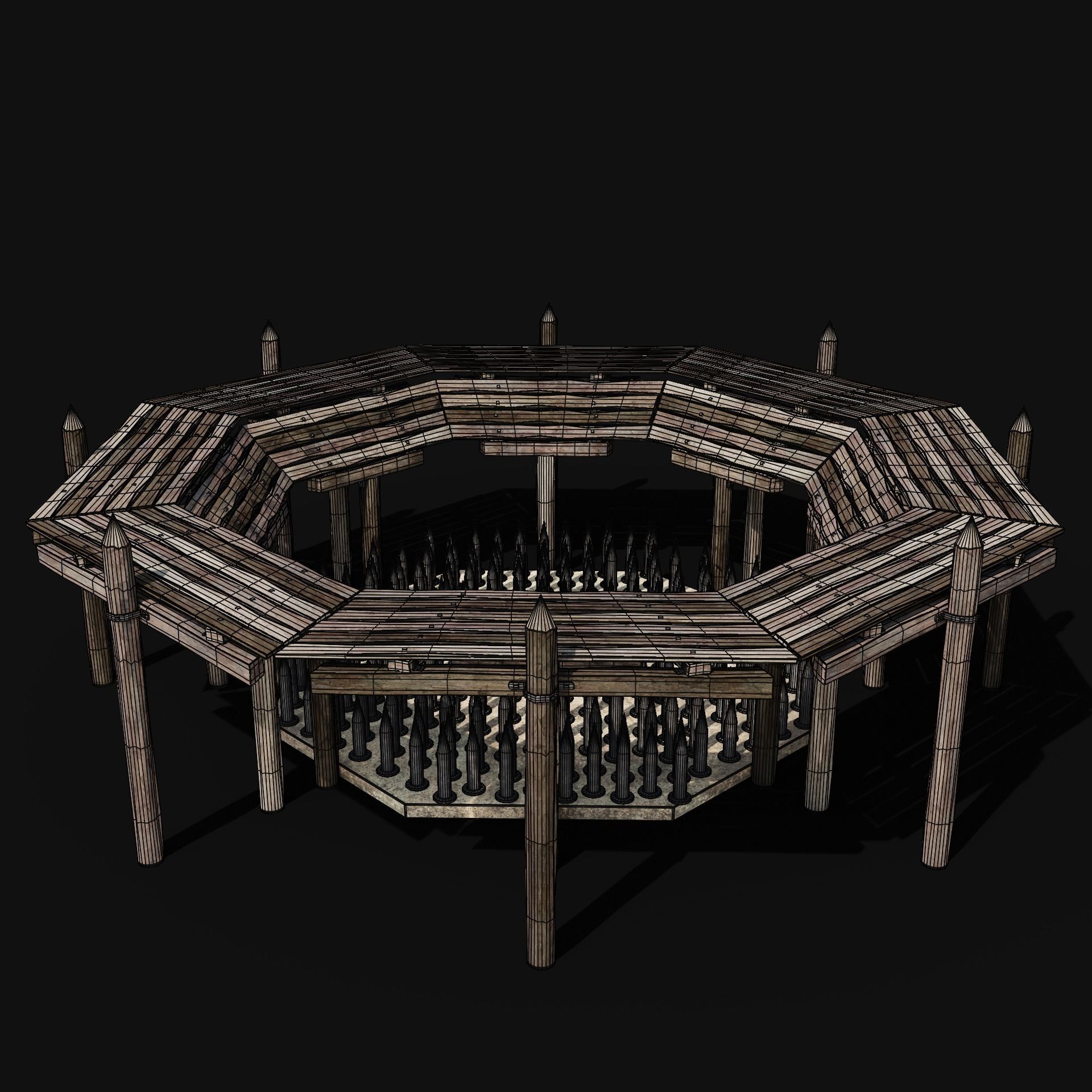 3D model ARENA FIGHT BATTLE MEDIEVAL WAR FIGHTING TRAP BUILDER ...