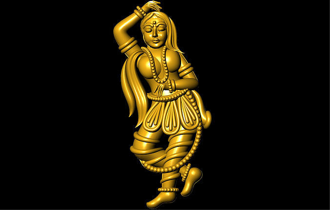 Swagat Murti Girl 3D model 3D printable | CGTrader
