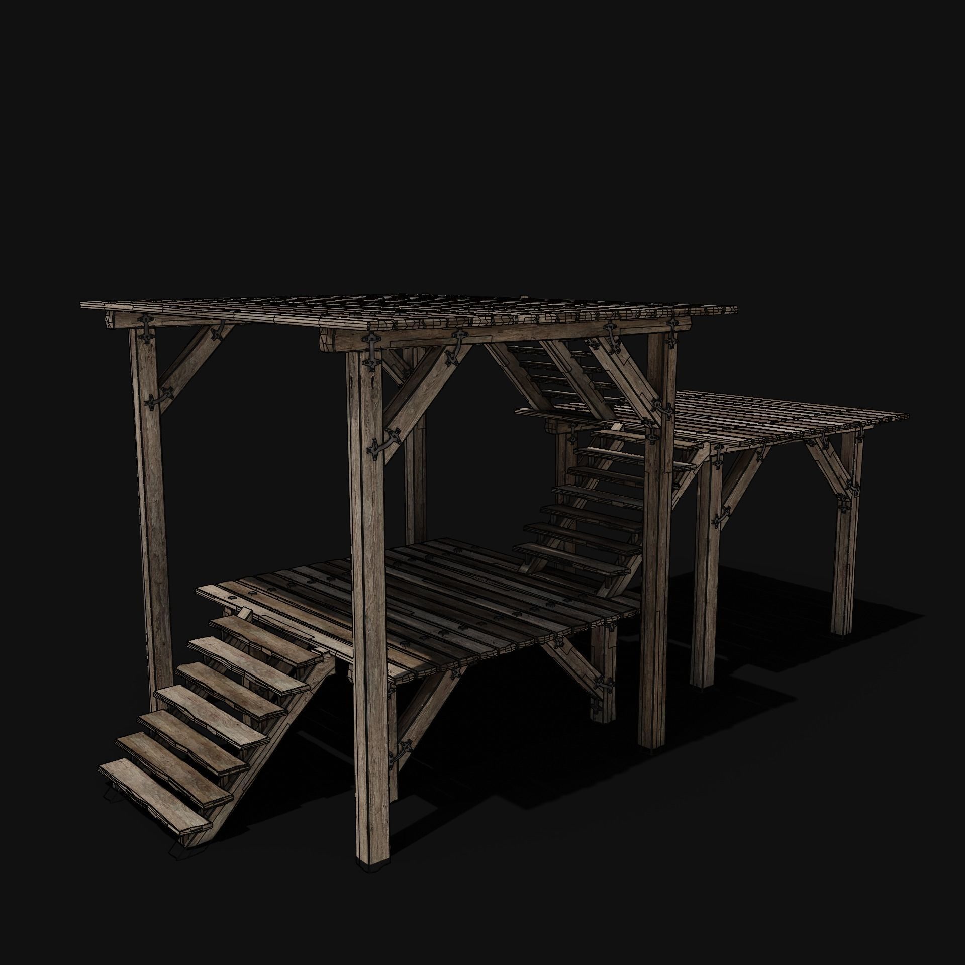 3D model FIGHTING ARENA FIGHT BATTLE MEDIEVAL WAR TRAP BUILDER ...