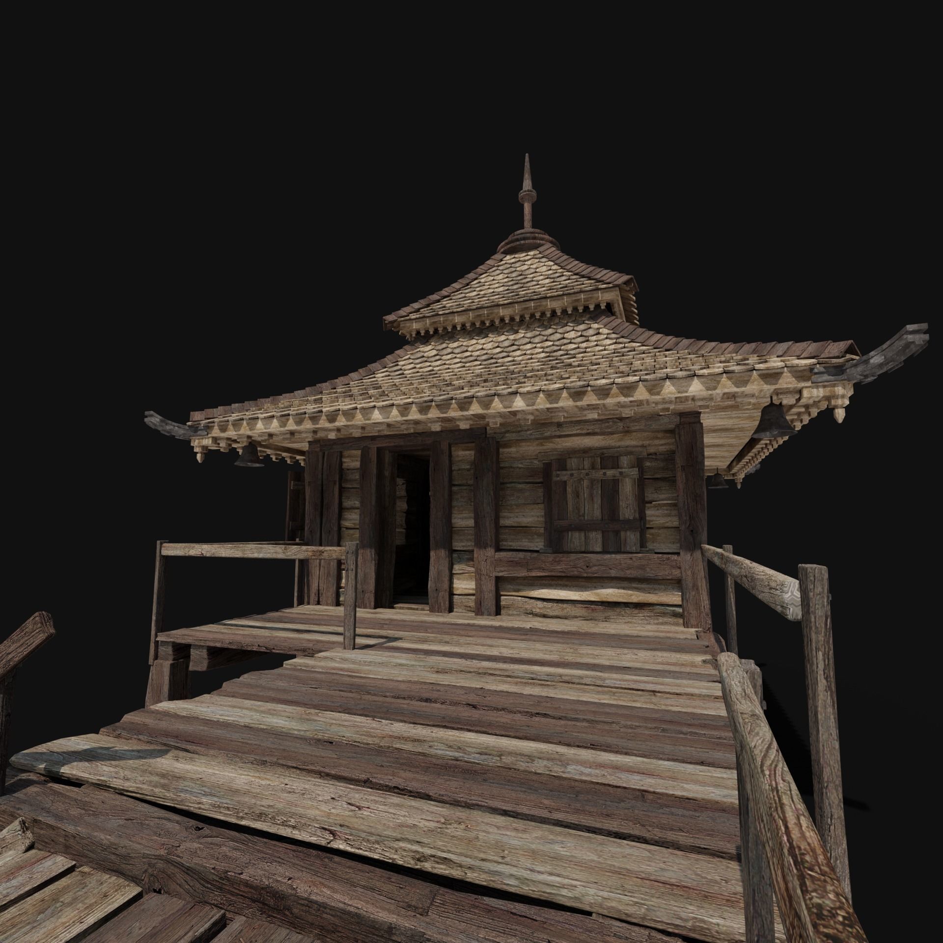 3D model FEUDAL JAPAN CHINESE HOUSE DOJO HUT SAMURAI NINJA COLLECTION ...