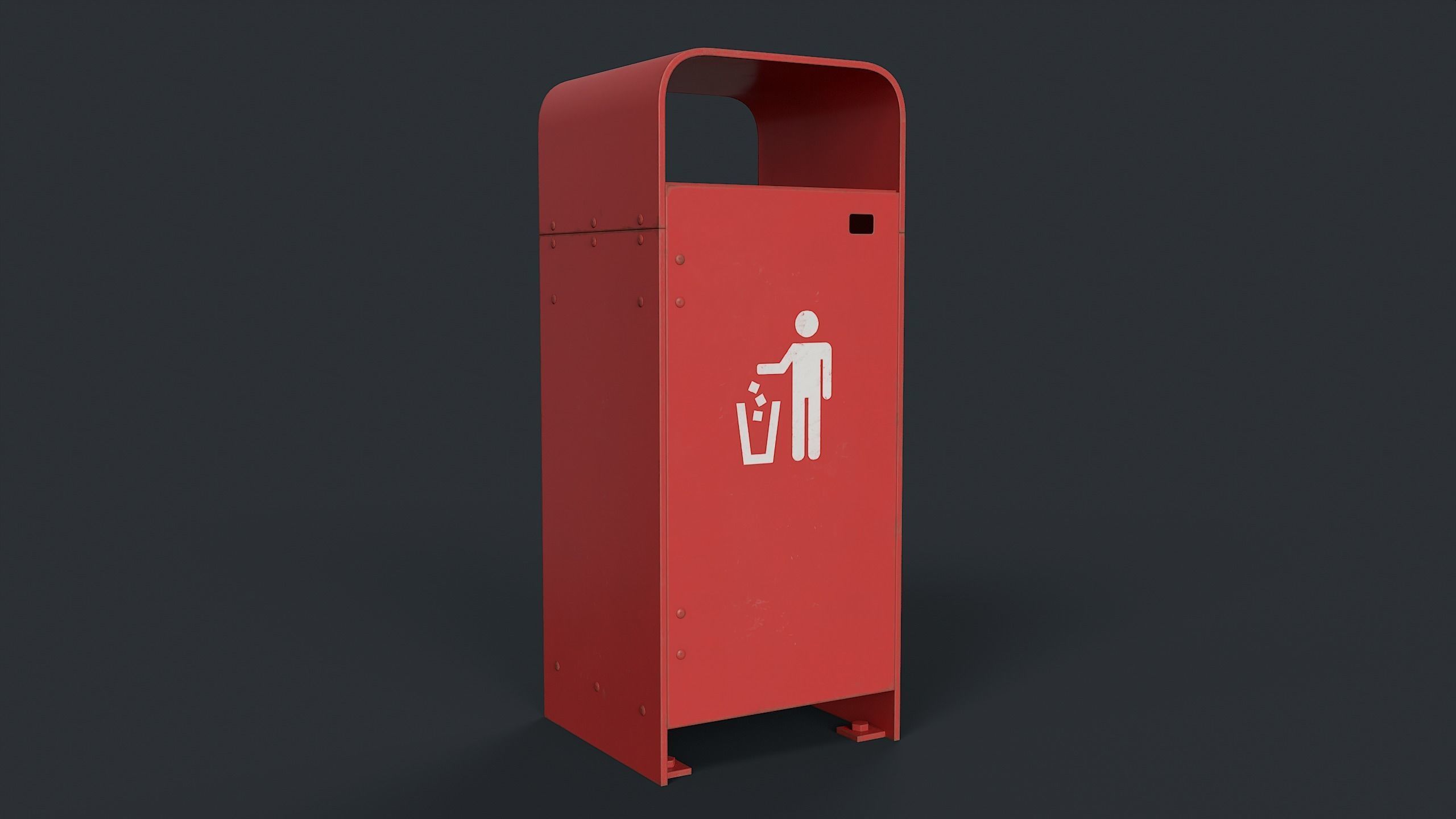 3D model Street Trash Can 12 PBR Game Ready VR / AR / low-poly | CGTrader