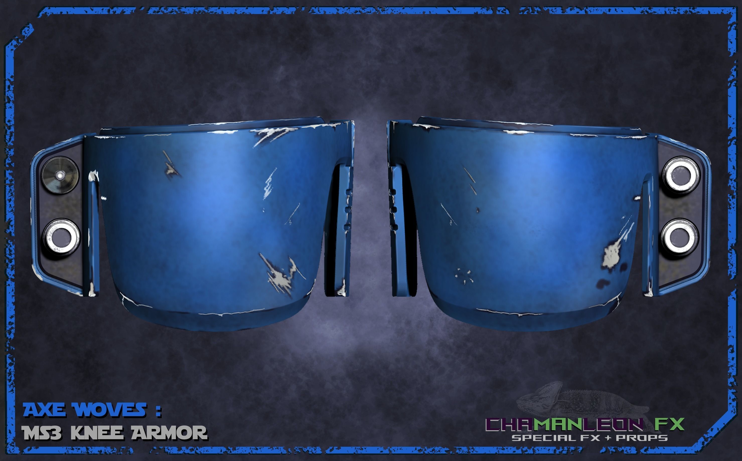 Axe Woves BoBF Knees The Mandalorian Cosplay Armor 3D model 3D ...