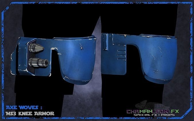 Axe Woves BoBF Knees The Mandalorian Cosplay Armor 3D model 3D ...