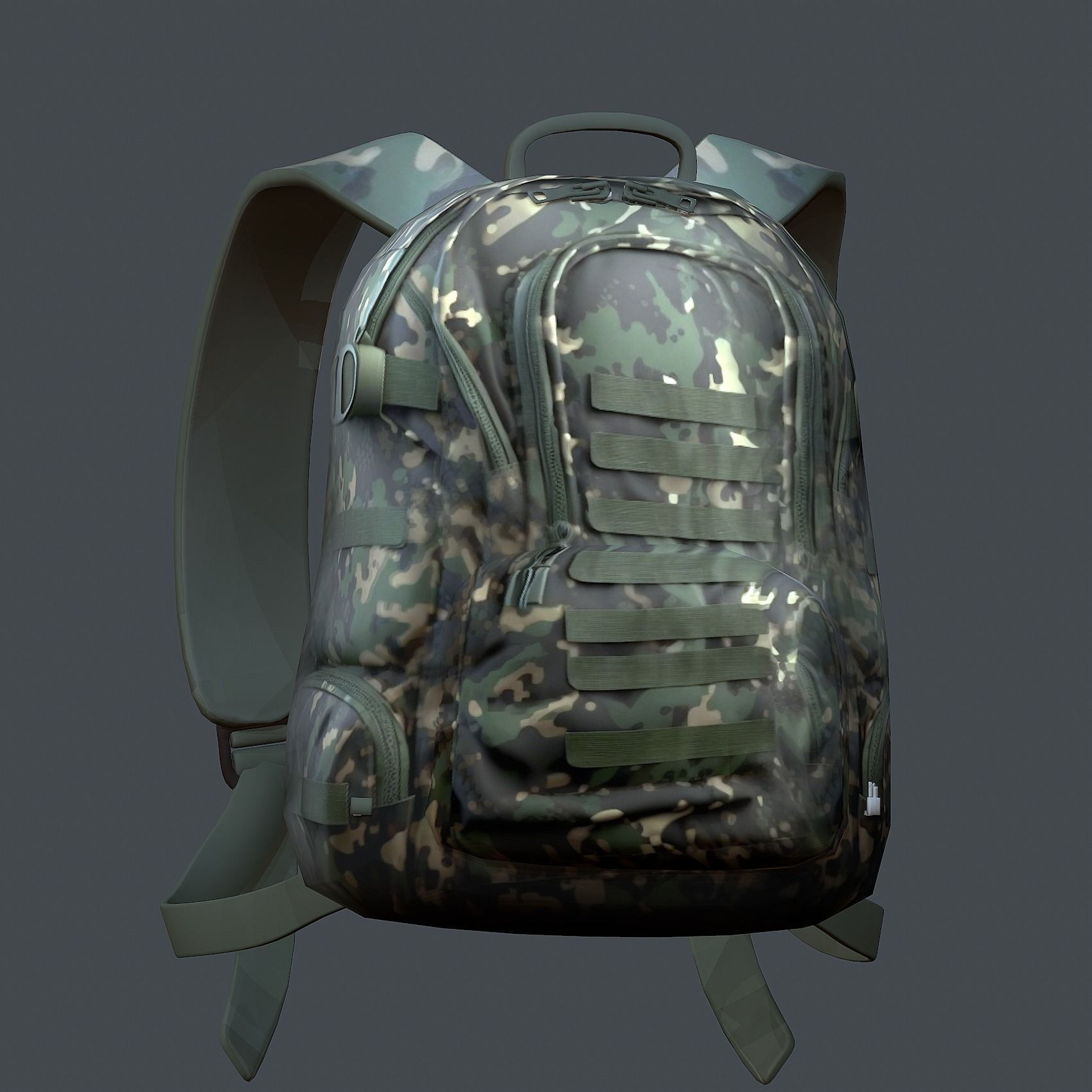 3D model Backpack Camping Generic military human bag storqge baggage VR ...