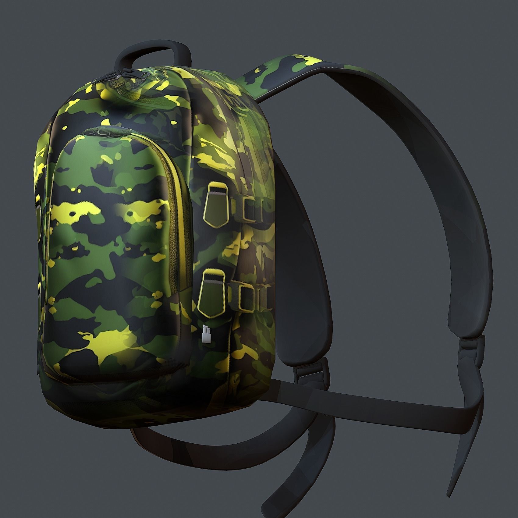 3D model Backpack Camping Generic military human bag storqge baggage VR ...