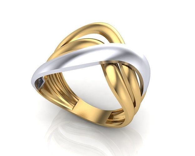 Cross over ring for 3d print 3D model 3D printable | CGTrader
