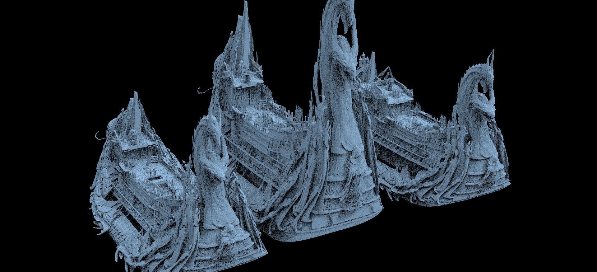 Kharon the Ferryman Ship 3 models 3D model | CGTrader