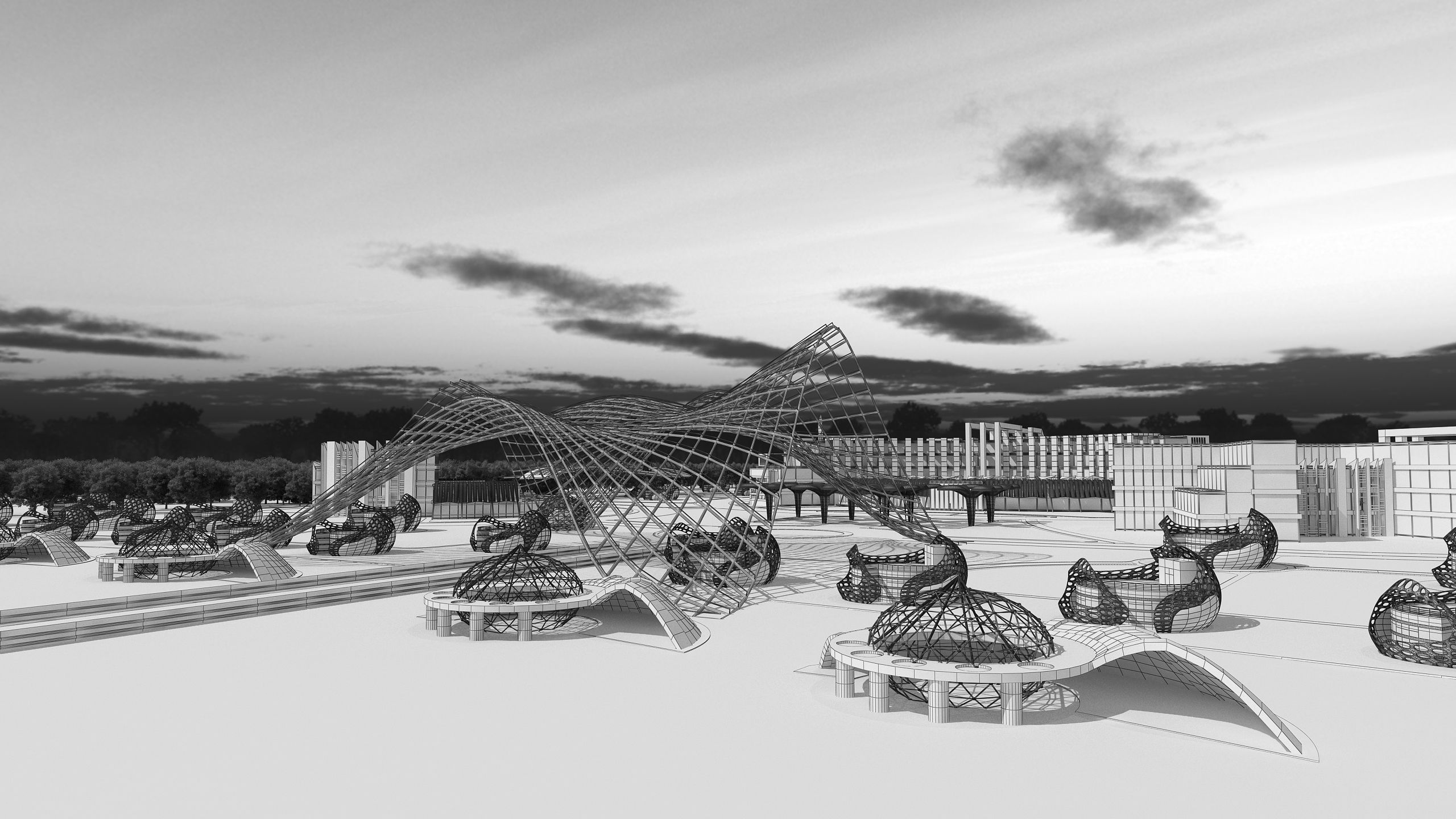 0179 - Tourist Resort Architecture 3D Project - 2D Drawing 3D model ...